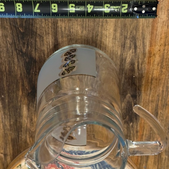 Pasabahce | Dining | Vintage Mid Century Gold Leaf Strawberry Pitcher ...